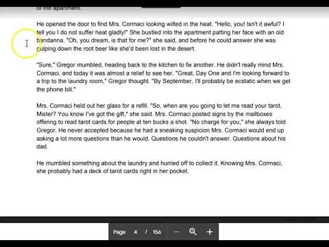 Chapter 1 of Gregor The Overlander - YouTube