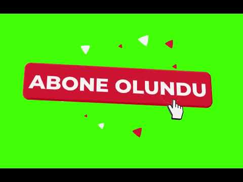 Begen Abone ol Bildirimleri ac butonu Green Screen Videosu