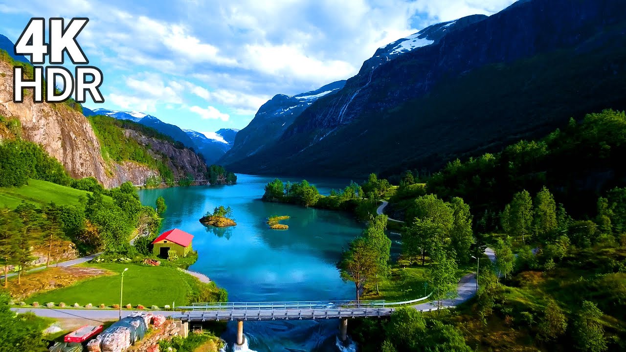 Amazing Views of the Relaxing River, Lake, Oceans Sounds | 4K Video ...
