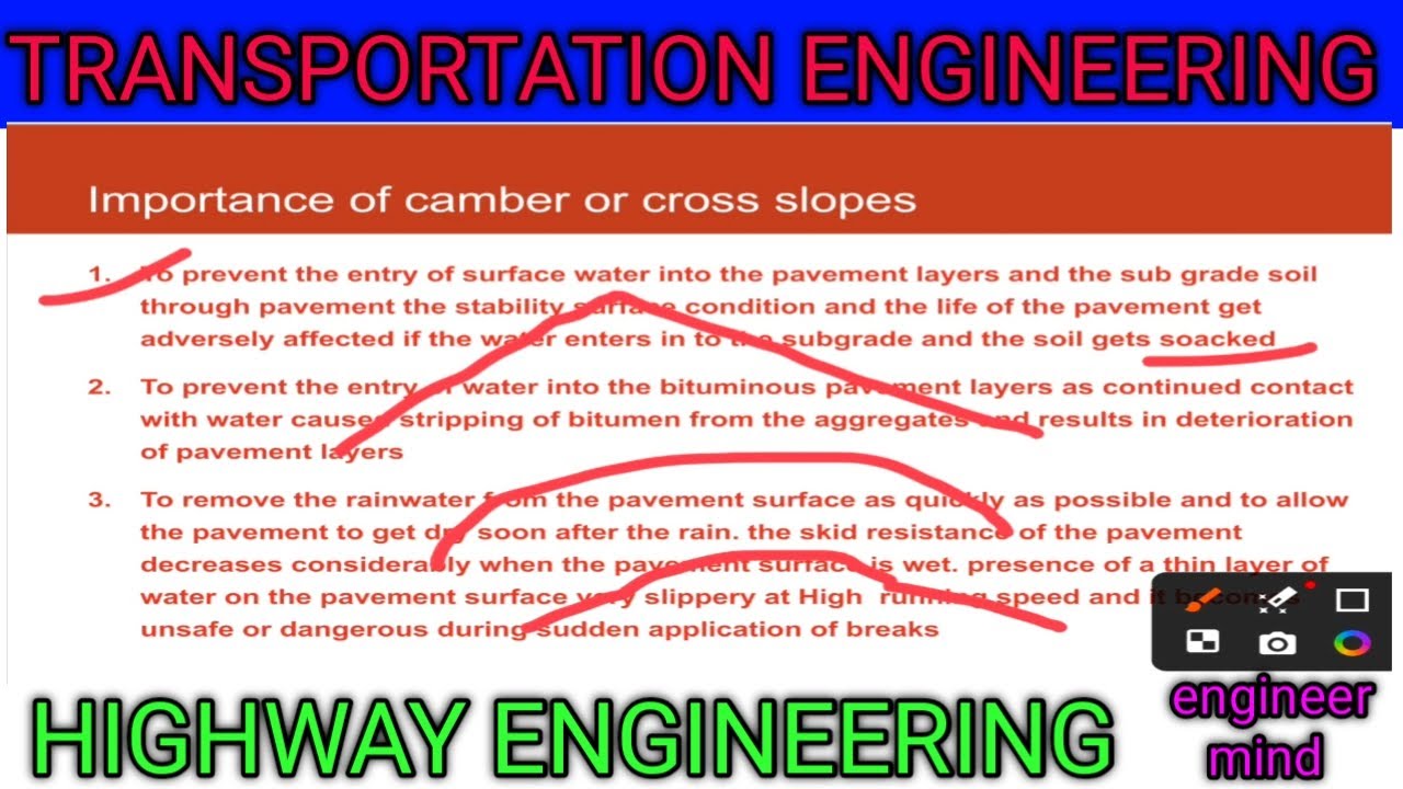 Camber||camber or cross slopes||uses of cambe||types of camber||cross ...