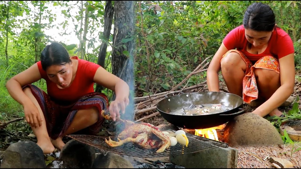 Cooking snake soup recipe and Grilled duck spicy chili so delicious for ...