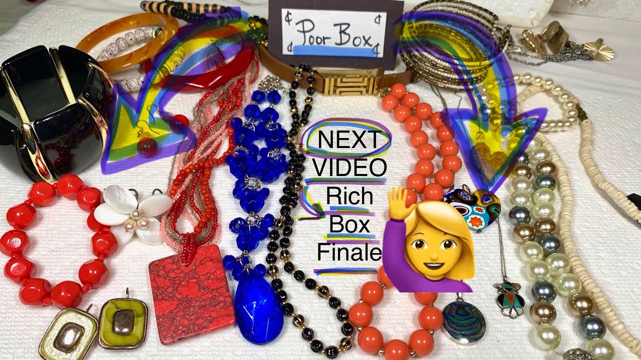 Rich Box Poor Box 🎁Jewelry Unboxing Finale! & Sale! Ep7 #costumejewelry ...