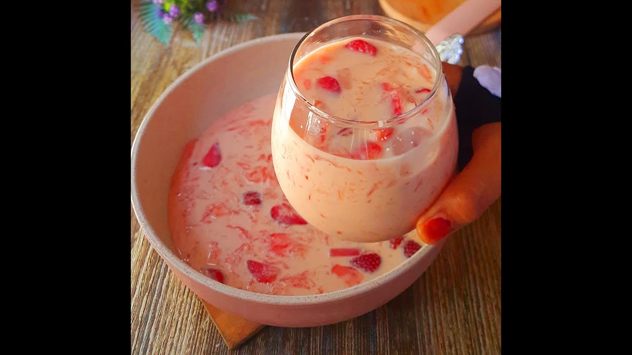 ES LUMUT JELLY Strawberry || Resep Es Susu Jelly Pink Stoberi #esjelly ...