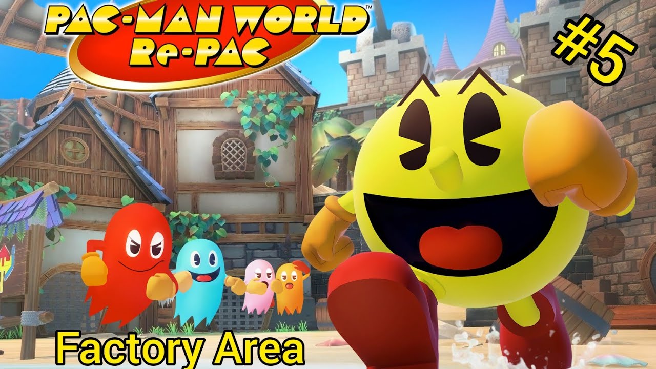 PAC-MAN WORLD Re-PAC Factory Area Full Walkthrough - YouTube
