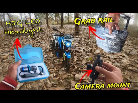 Modification on My Pachu ||Apache LED Headlight, Camera Mount, Grab ...