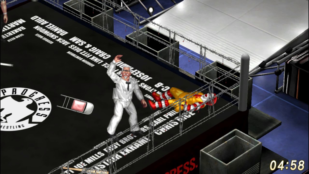 Ronald McDonald vs Colonel Sanders Fire Pro Wrestling World - YouTube
