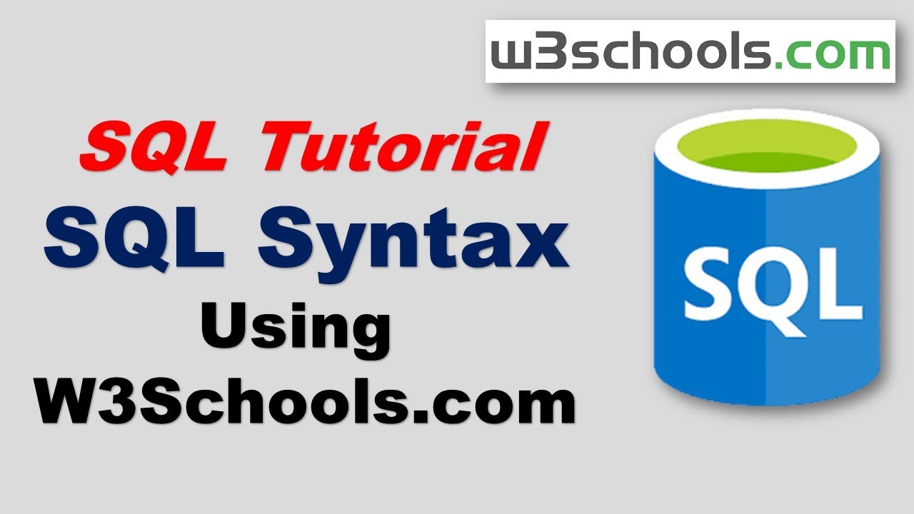 Sql Syntax In Urdu And Hindi Using W3schools Youtube