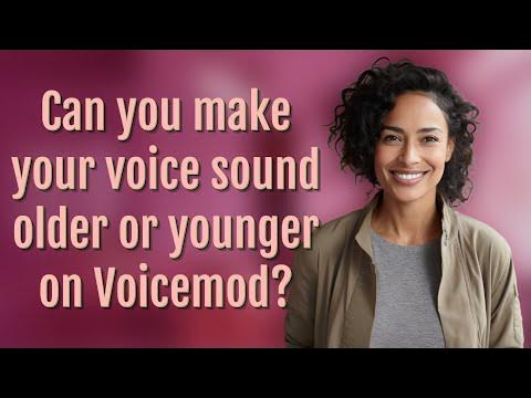 Can you make your voice sound older or younger on Voicemod? - YouTube