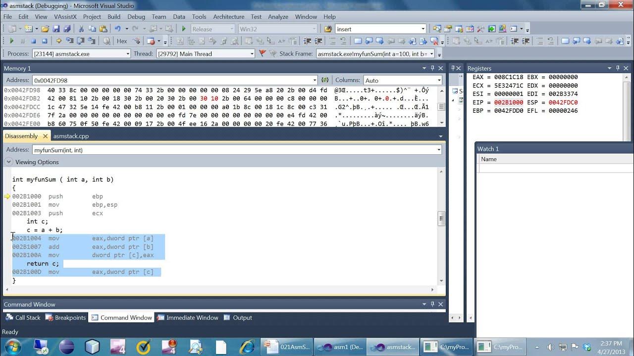 C/C++ Programming Series 2 Part 3 - Understanding Stack memory of a C/C++ program. - YouTube