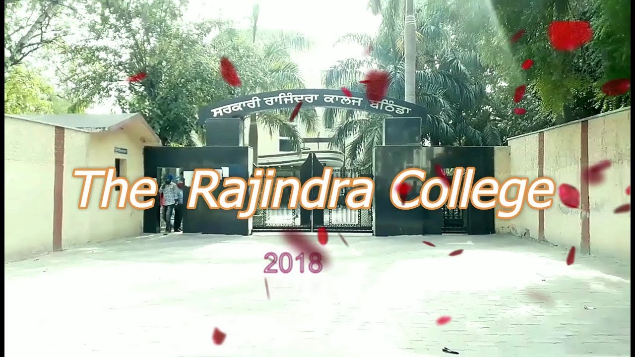 Government Rajindra College Bathinda memories 2018 - YouTube