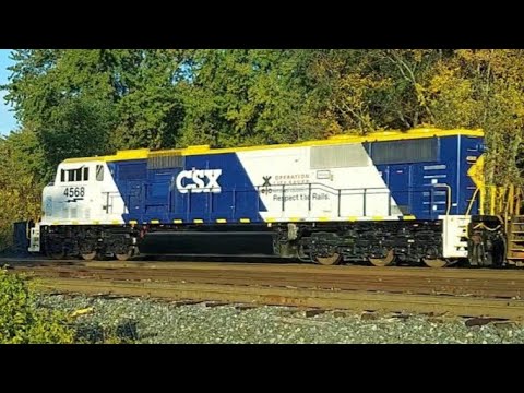 NEW CSX OLS SD70AC with Super Cool Surprise! Chasing NS UP Powered Train! DPU Alright + More ...