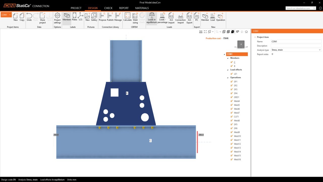 Modelling Complex Plate Geometry in IDEA StatiCa - YouTube