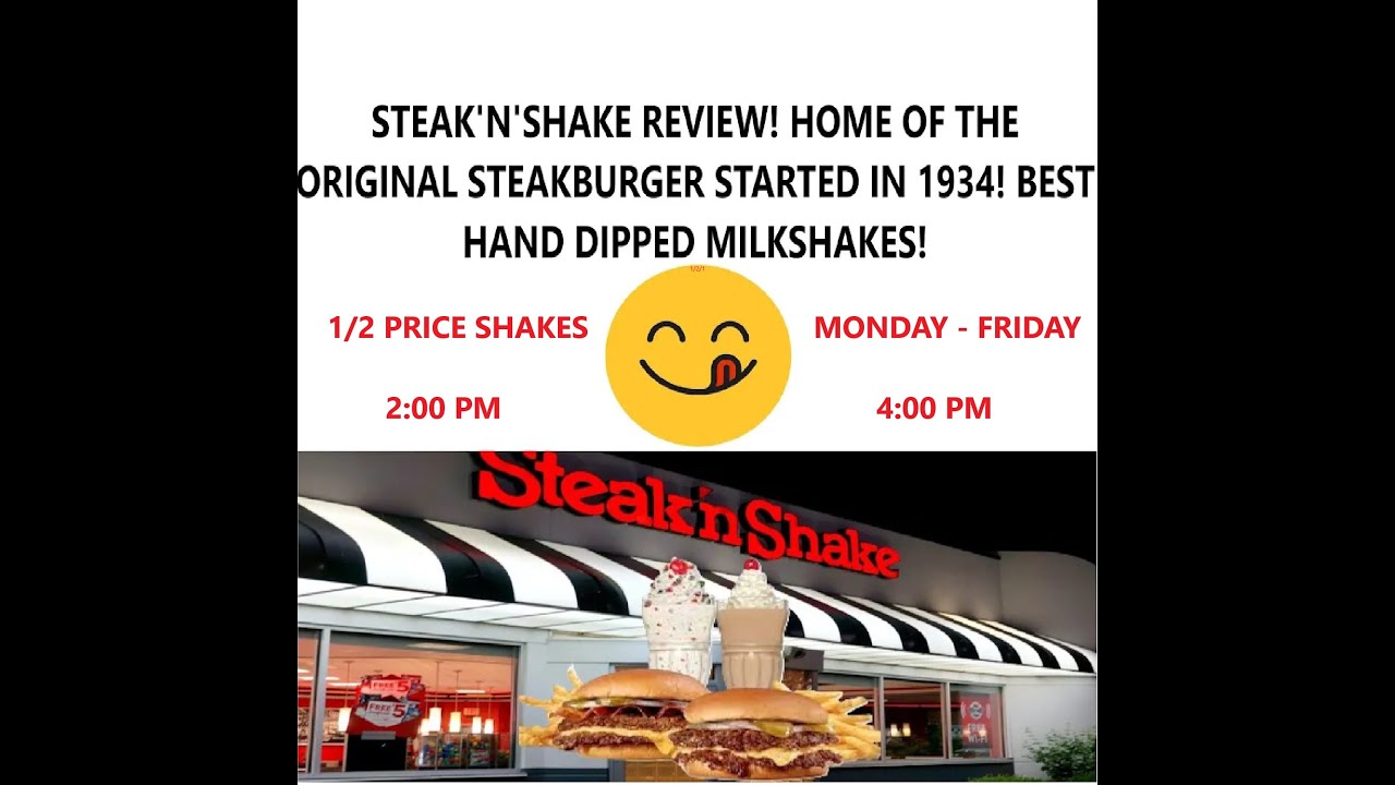 STEAK'N'SHAKE REVIEW! HOME OF THE STEAKBURGER! VOTED #1 SHAKE BY ZAGAT ...