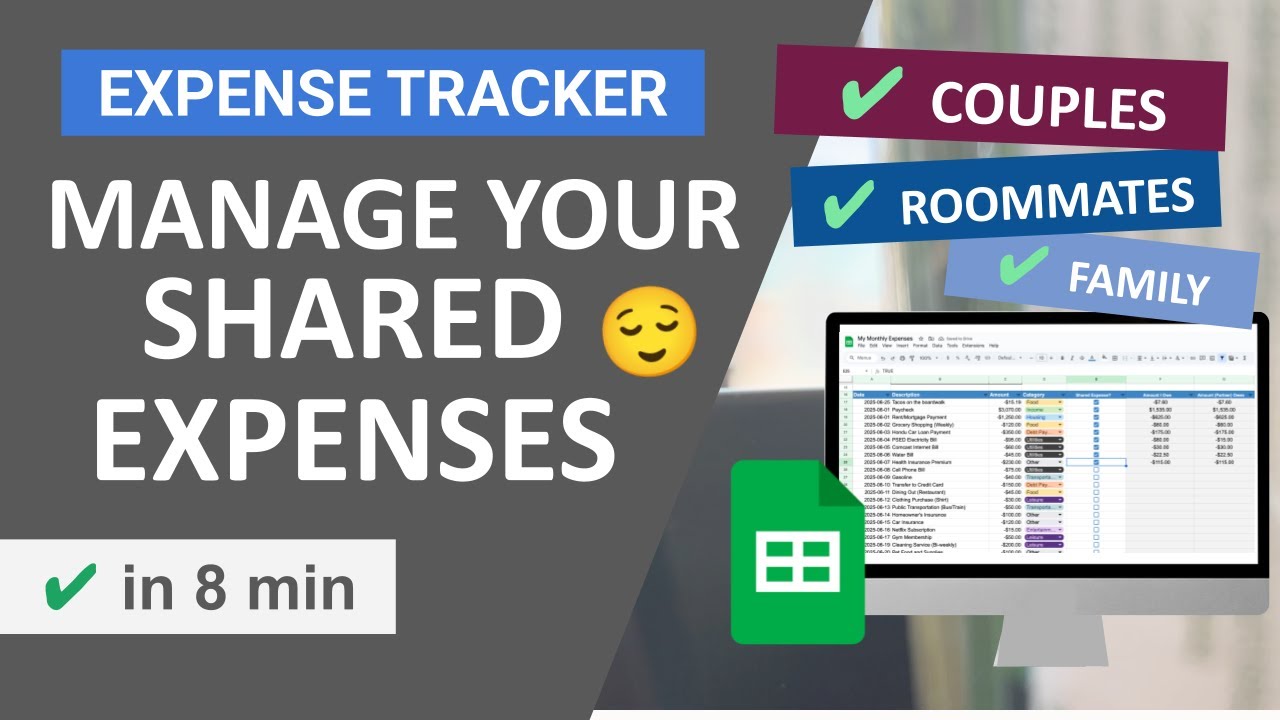 Expense Tracker Spreadsheet for Couples - How to See What You Owe vs ...