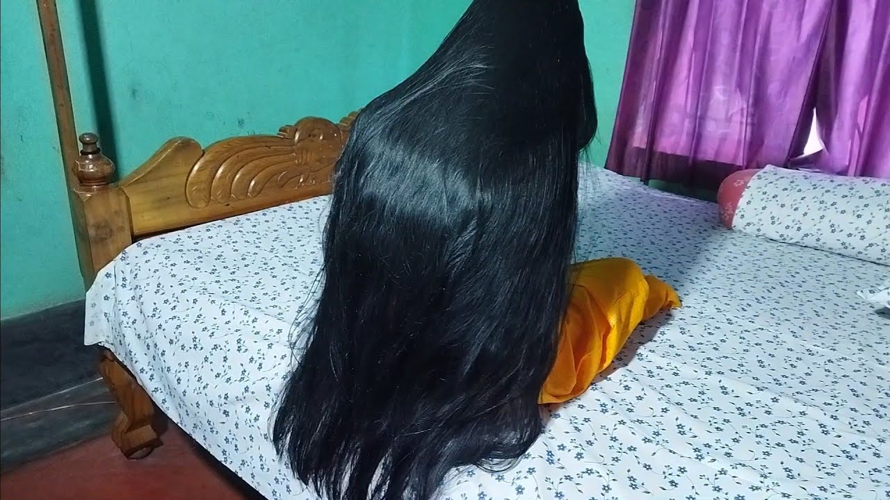 Long Hair Big Hair Bun Open And Silky Long Hair Play | Beautiful Girl ...