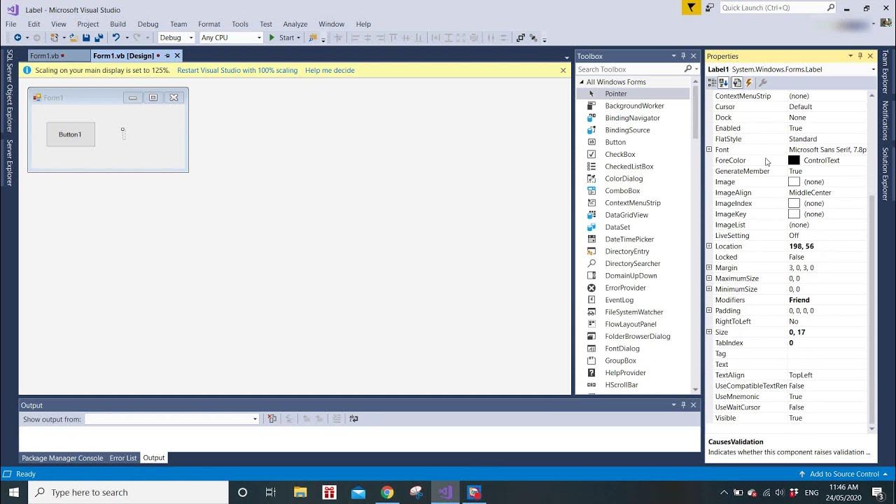 Visual Basic - Label Display - YouTube