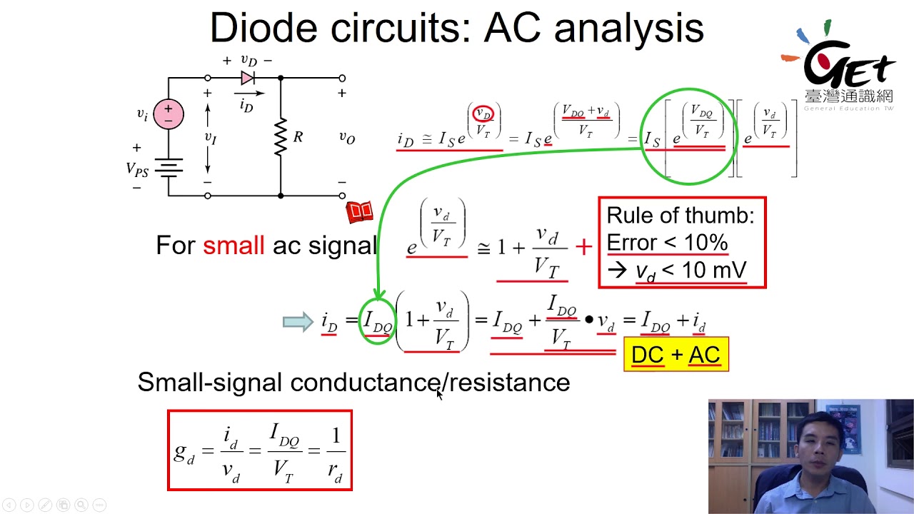 Lec.3-5 Diode circuit AC analysis / 朱士維老師 - YouTube