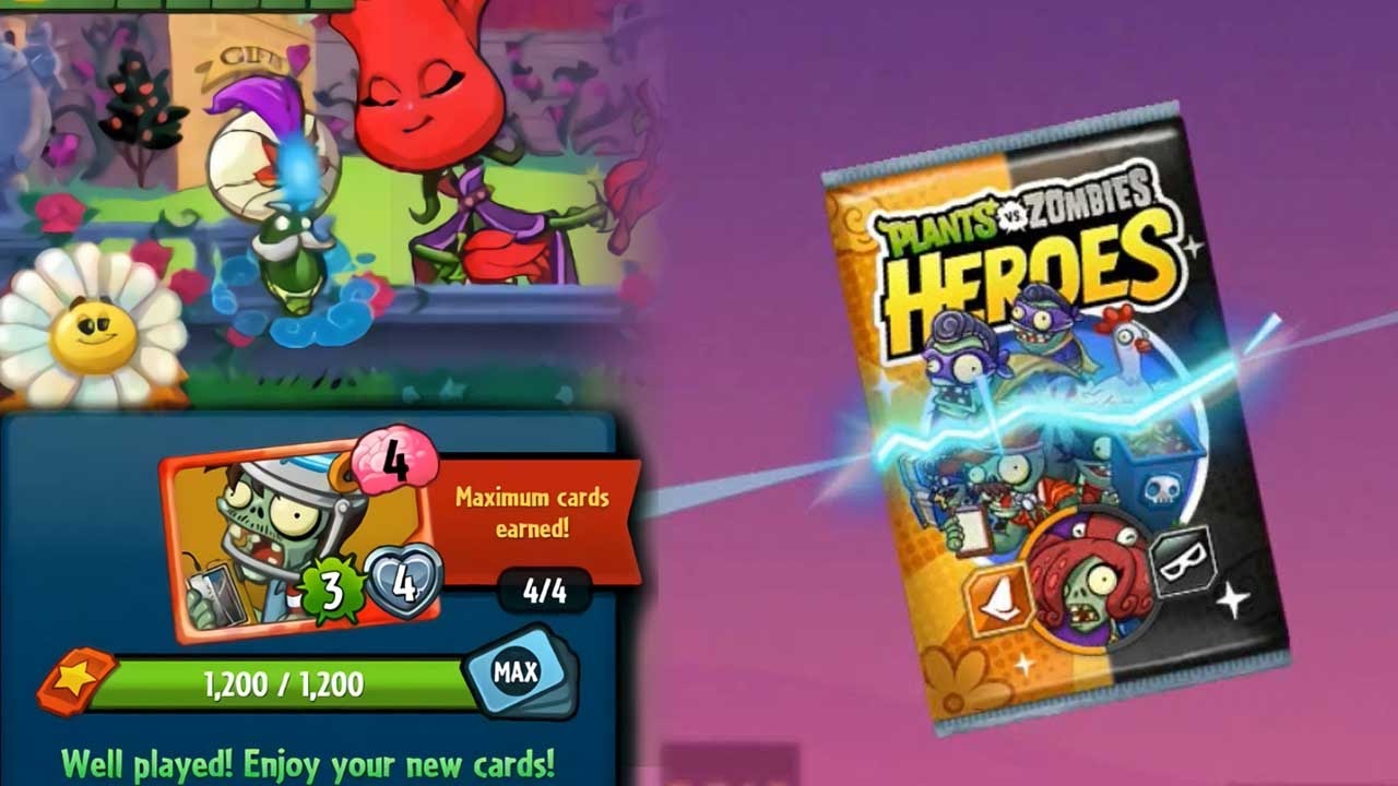 Plants vs Zombies Heroes - Epic Match Getting My 4th Bonus Track ...