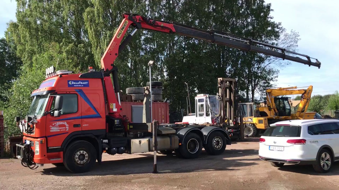 Volvo FM12 krokbil / Palfinger 20002 PK - Klaravik.se - YouTube