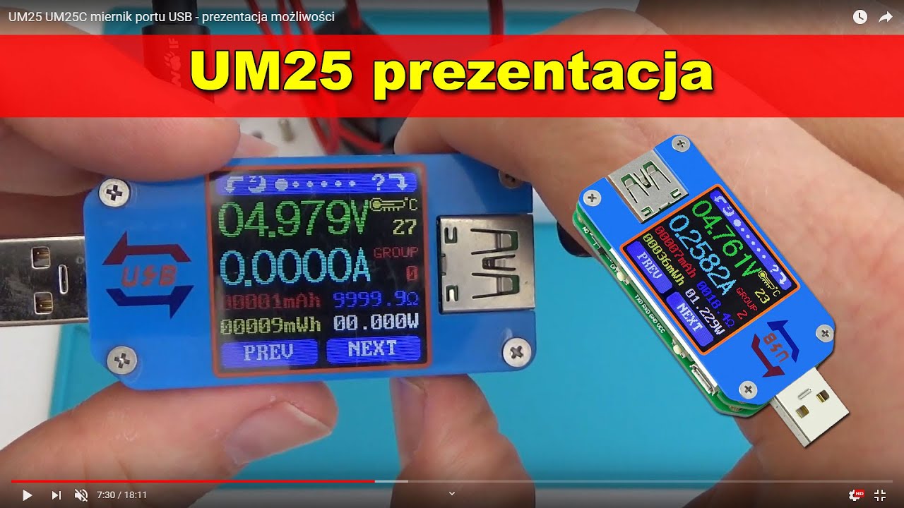 UM25 UM25C miernik portu USB - prezentacja możliwości - YouTube