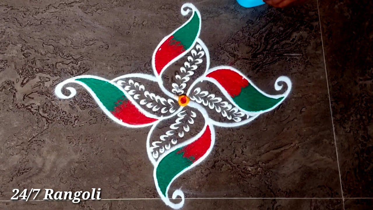 4x2 Dots Easy n Beautiful Kolam 🌺 Geethala Muggulu Design 🌺 Ugadi ...