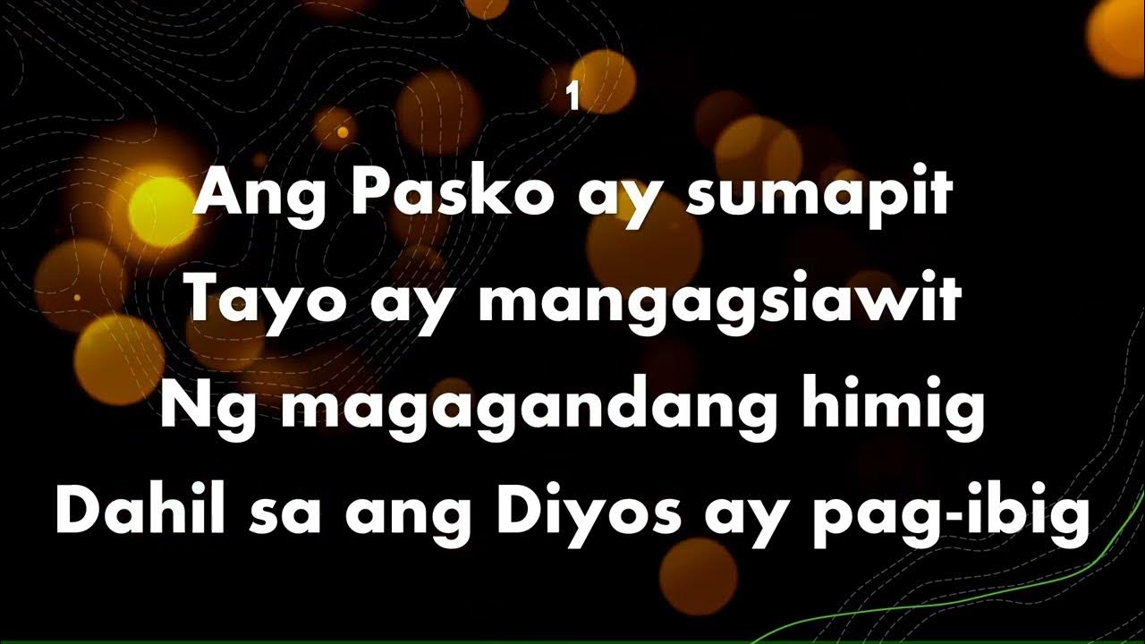 ANG PASKO AY SUMAPIT (Orchestra with lyrics) - YouTube