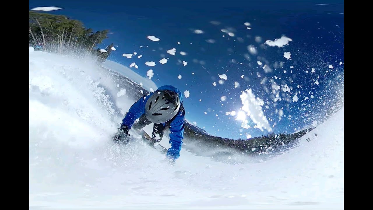 Quick Wipeout and Recovery with Snow Spraying Around - YouTube