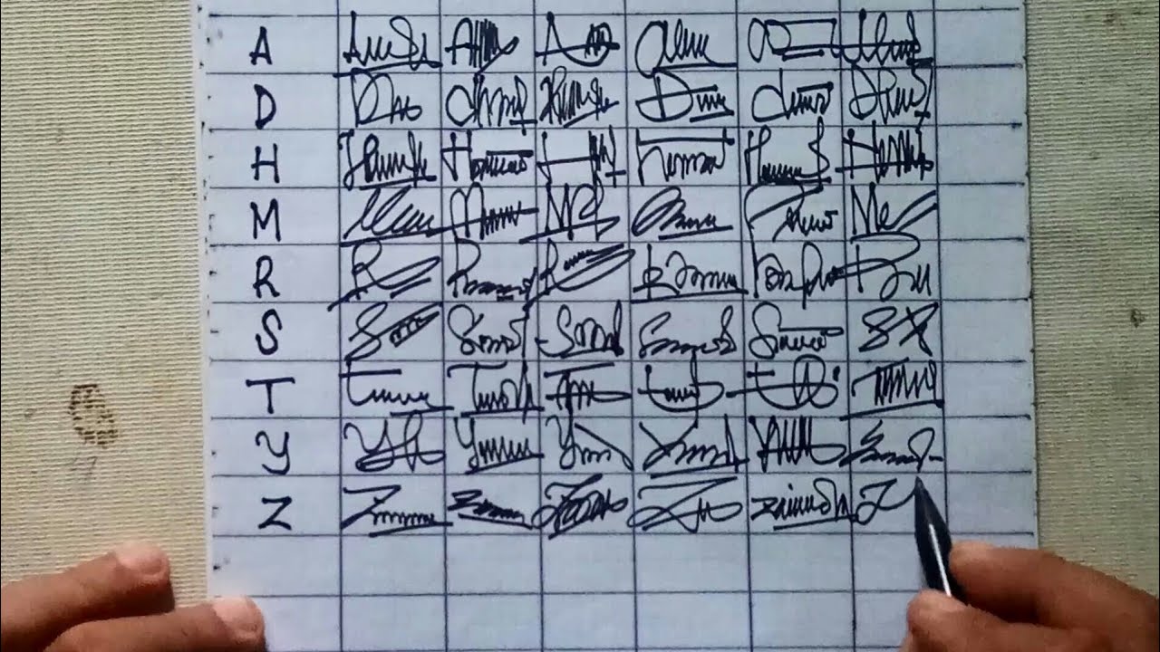 contoh tanda tangan logbook sederhana tapi rapi dan keren - YouTube