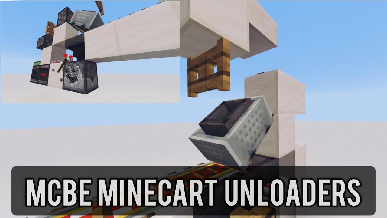4 Minecart Unloader Designs for Minecraft Bedrock Edition 1.16 - YouTube