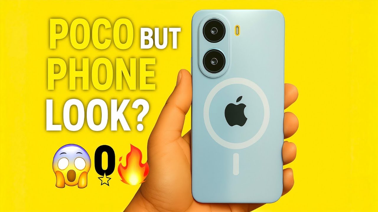 POCO X7 Pro 5G with i phone Apple Logo Case 🔥 Fake iPhone Look ...