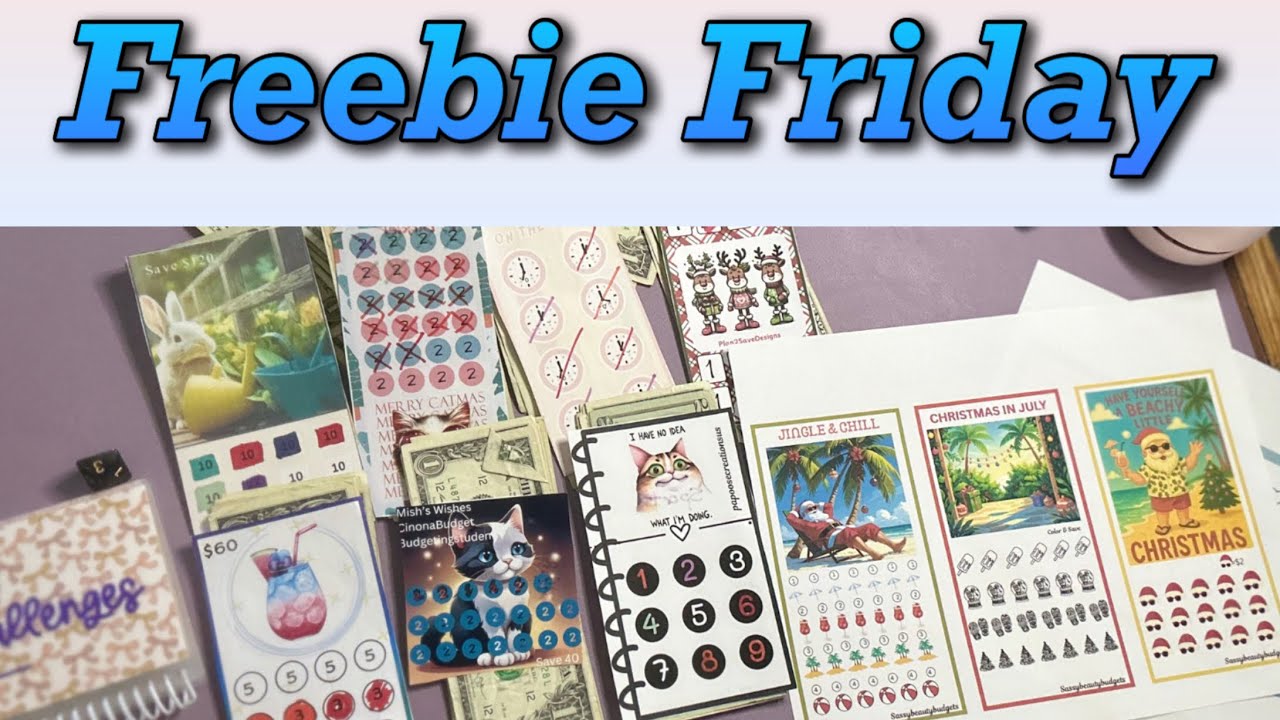 Freebie Friday!! Do I finish any?#debtfreejourney - YouTube