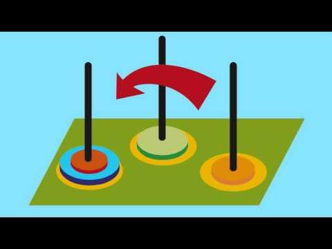 How to solve the 'Tower of Hanoi' puzzle (with 4 discs) - YouTube