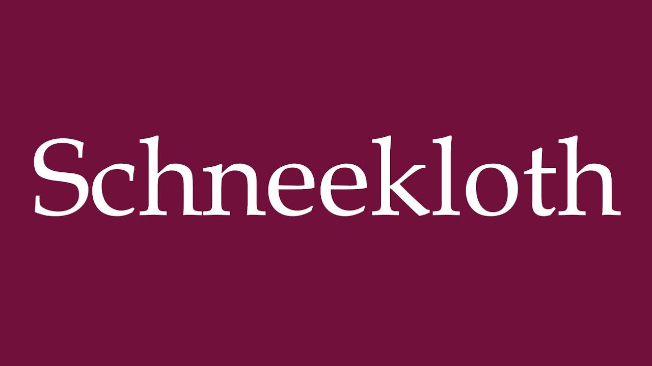 How to Pronounce ''Schneekloth'' Correctly in German - YouTube