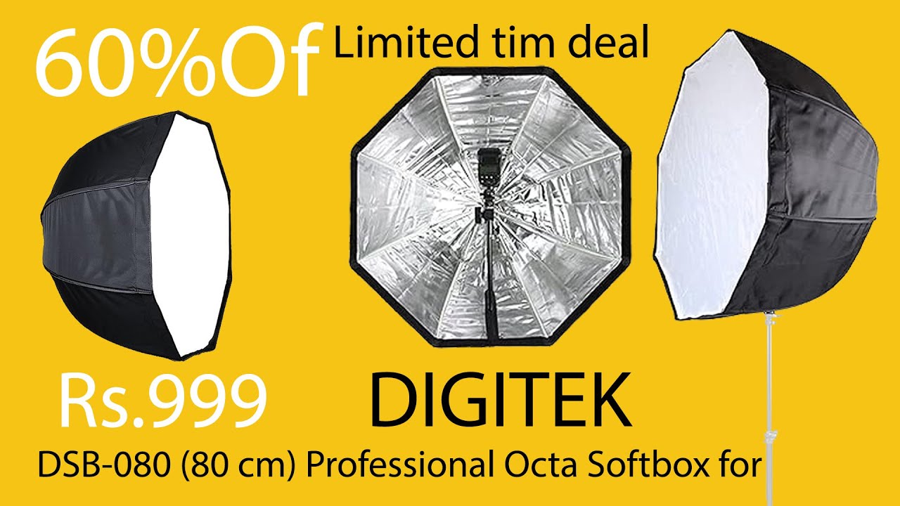 DIGITEK® DSB-080 (80 cm) Professional Octa Softbox for Speedlite/Rs999 ...