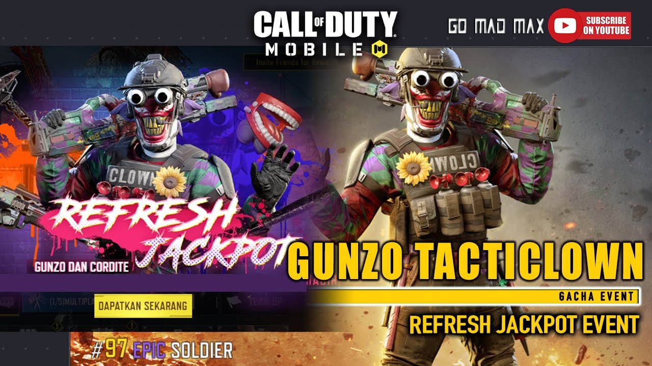*NEW* GUNZO TACTICLOWN IN REFRESH JACKPOT EVENT CALL OF DUTY MOBILE ...
