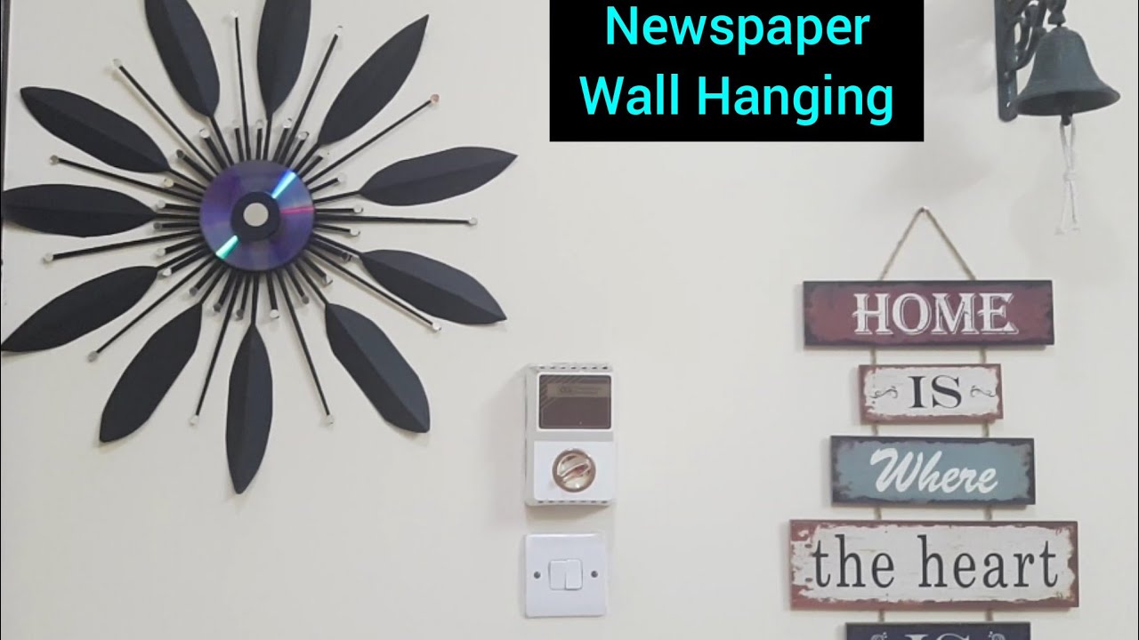 DIY Home Decor Craft | Newspaper Wall Hanging | Best out of Waste Wall ...