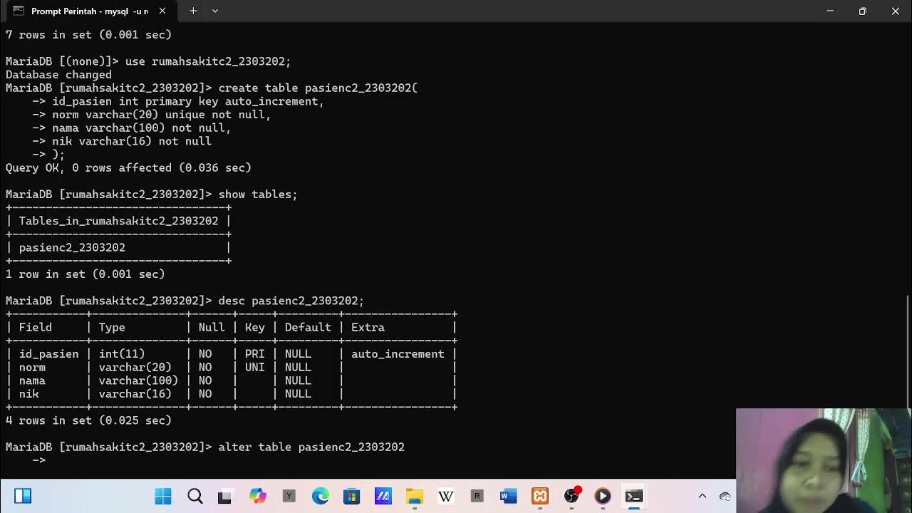 Tugas Basis DataMembuat Database Table - YouTube