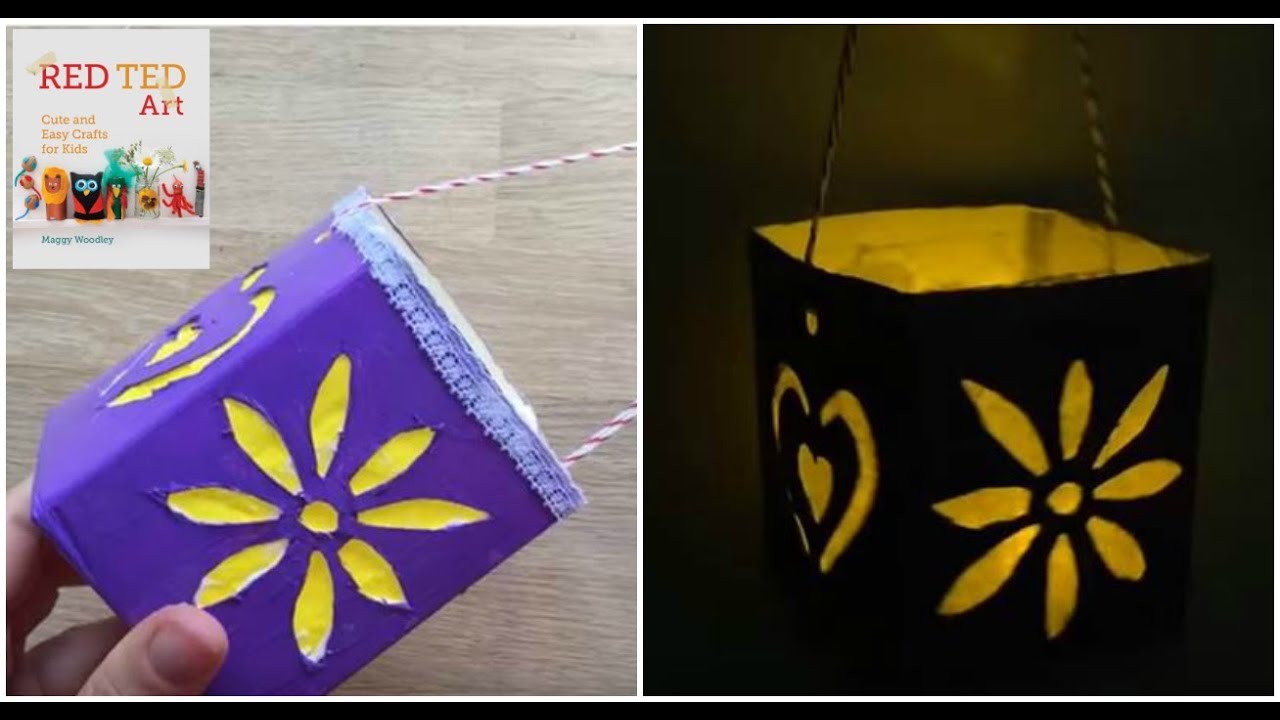 Cute Luminaries made from Cartons (Recycled Crafts) - YouTube