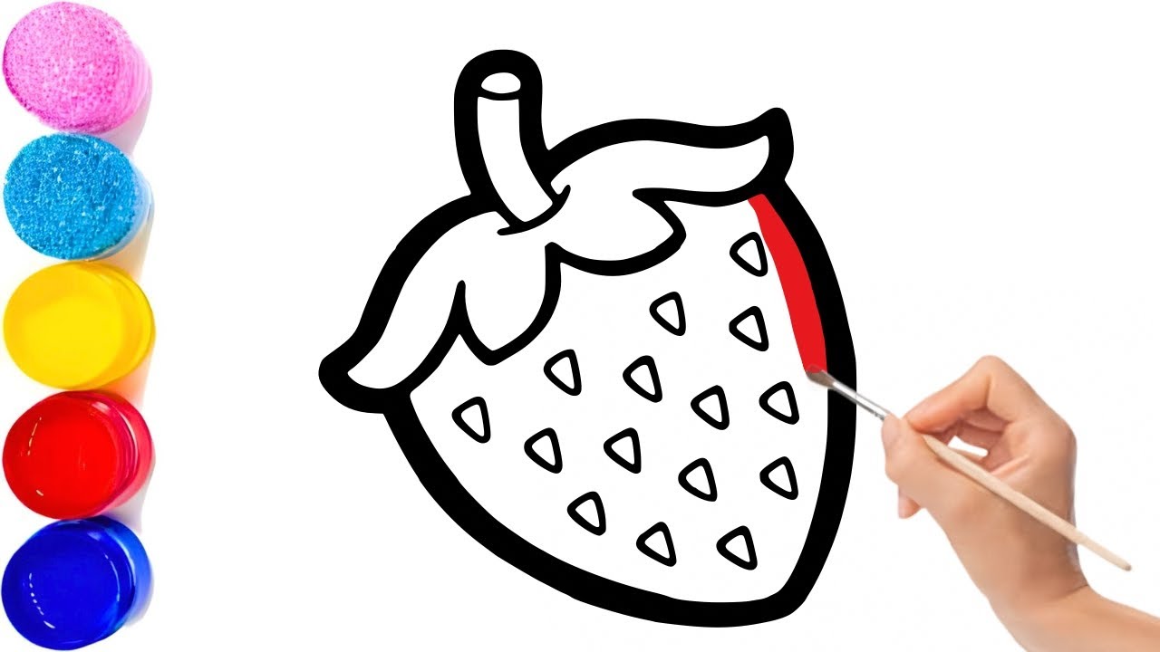 How to Draw and Color a Cute Strawberry | Easy Step-by-Step Tutorial ...