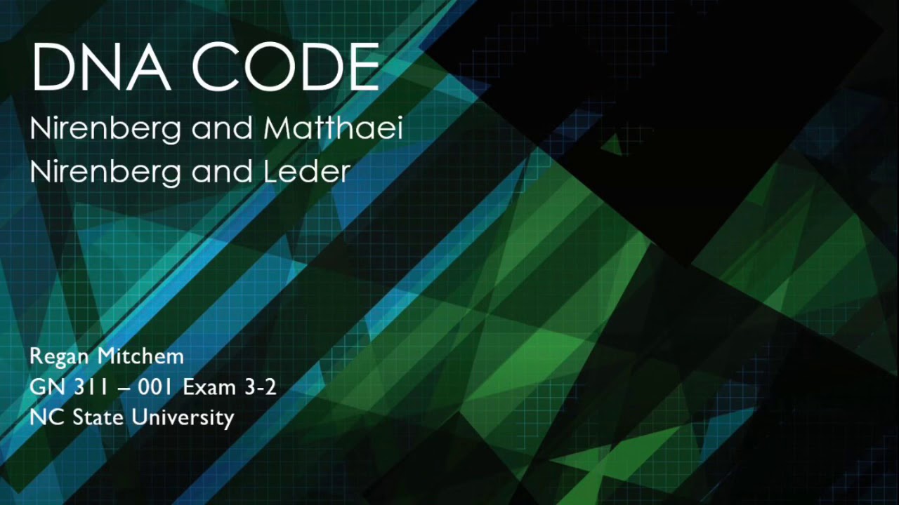 DNA Coding Experiments: Nirenberg and Matthaei & Nirenberg and Leder ... DNA Coding Experiments: Nirenberg and Matthaei & Nirenberg and Leder ...