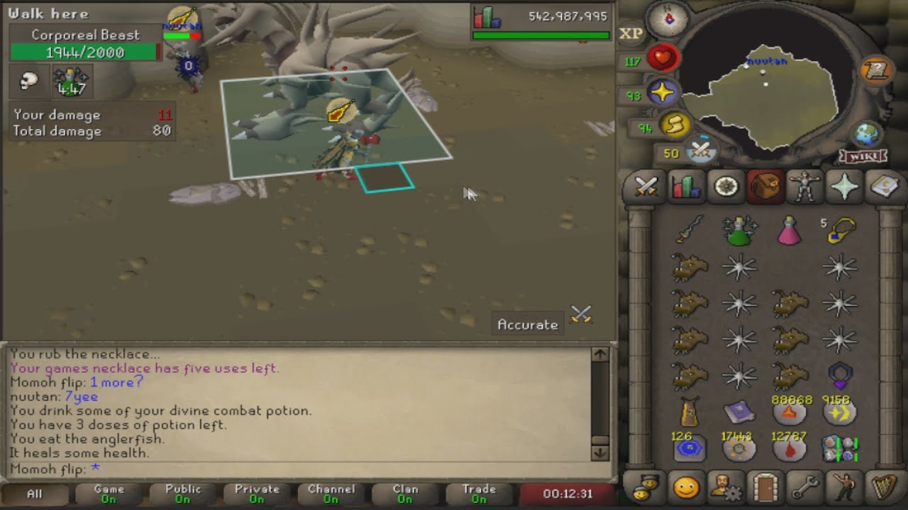 Corporeal Beast 2:08 duo w/ Osmumten's Fang(Post Nerf)(20+kph)(OSRS ...