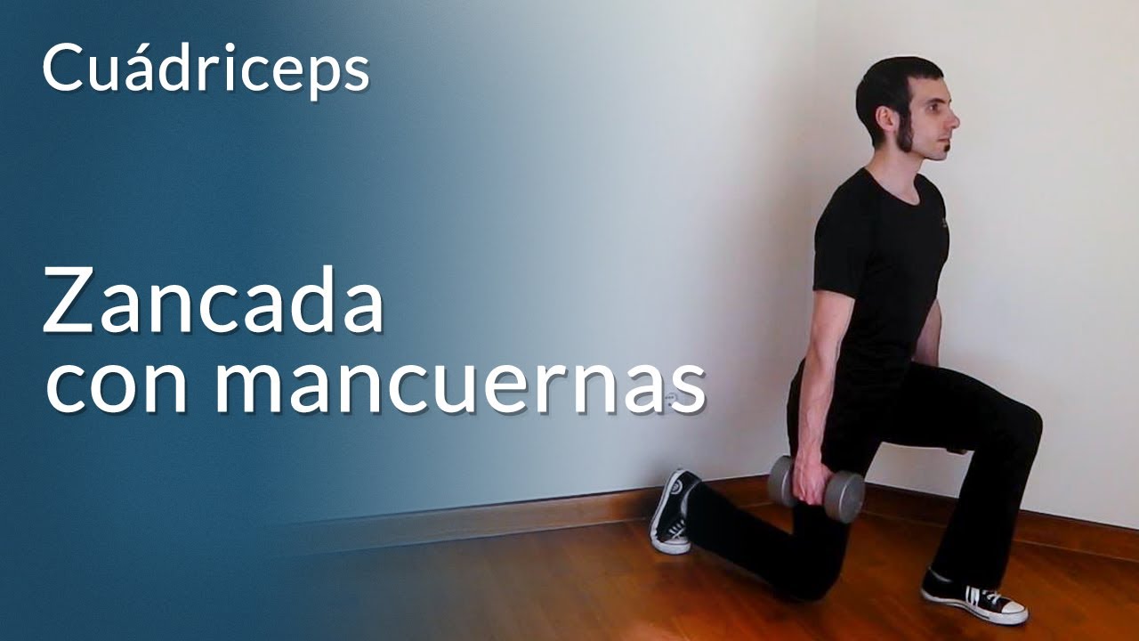 Zancada con mancuernas para piernas y glúteos - YouTube