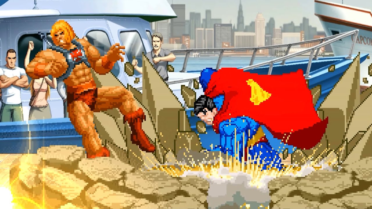 HE-MAN vs SUPERMAN - HARD LEVEL INSANE FIGHT! - YouTube