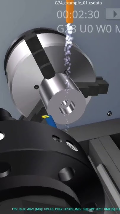 G74 in CNC | What is G74 in Fanuc | #simulator #cnc #boringOperations # ...