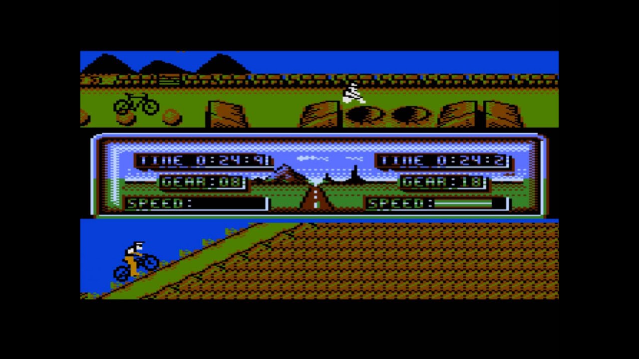 Pro Mountain Bike Simulator for the Atari 8-bit family - YouTube