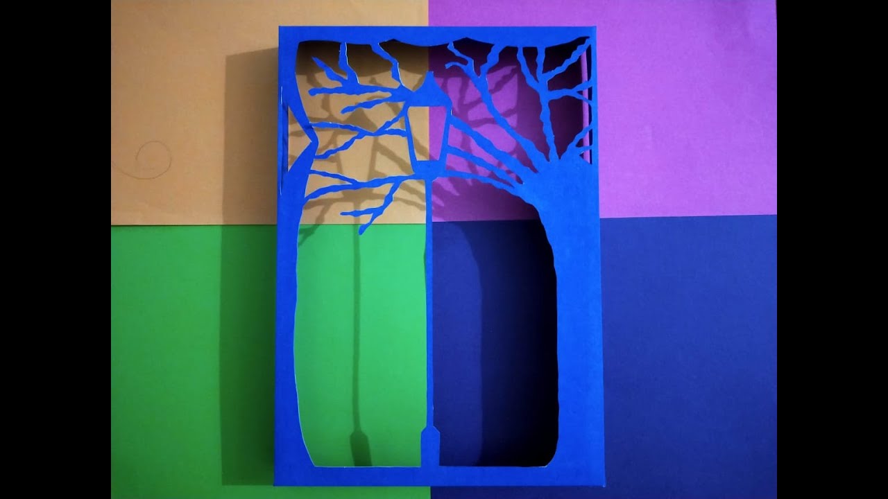 "Step by Step Street Lamp Paper Stencil 🏮 | 5 Minute Art for Beginners ...