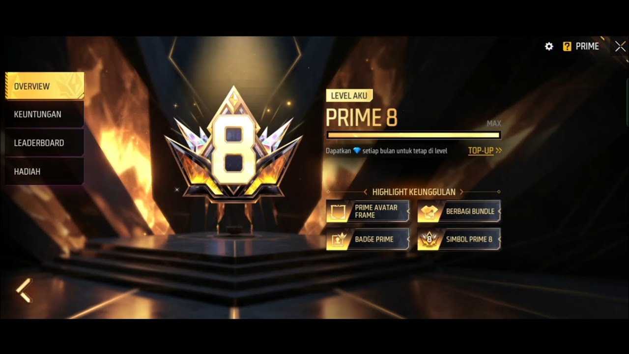Update Terbaru Prime Free Fire Lv8 gila keren Parah & Tas Sayap Dijual ...