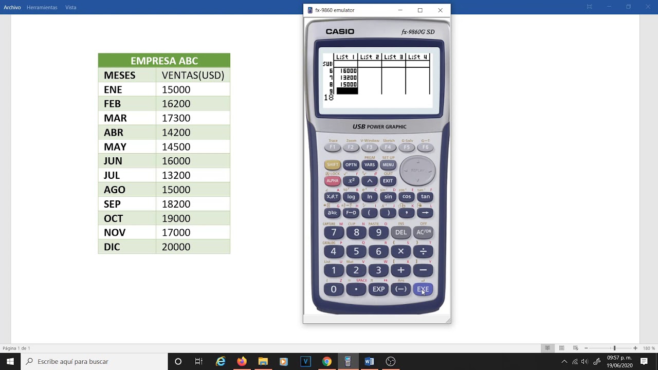 Estadistica en calculadora casio fx 9860 - YouTube