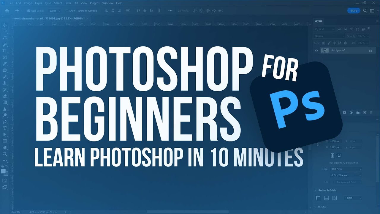 LEARN PHOTOSHOP! Very Basics for Beginners | Free Course Tutorial - YouTube