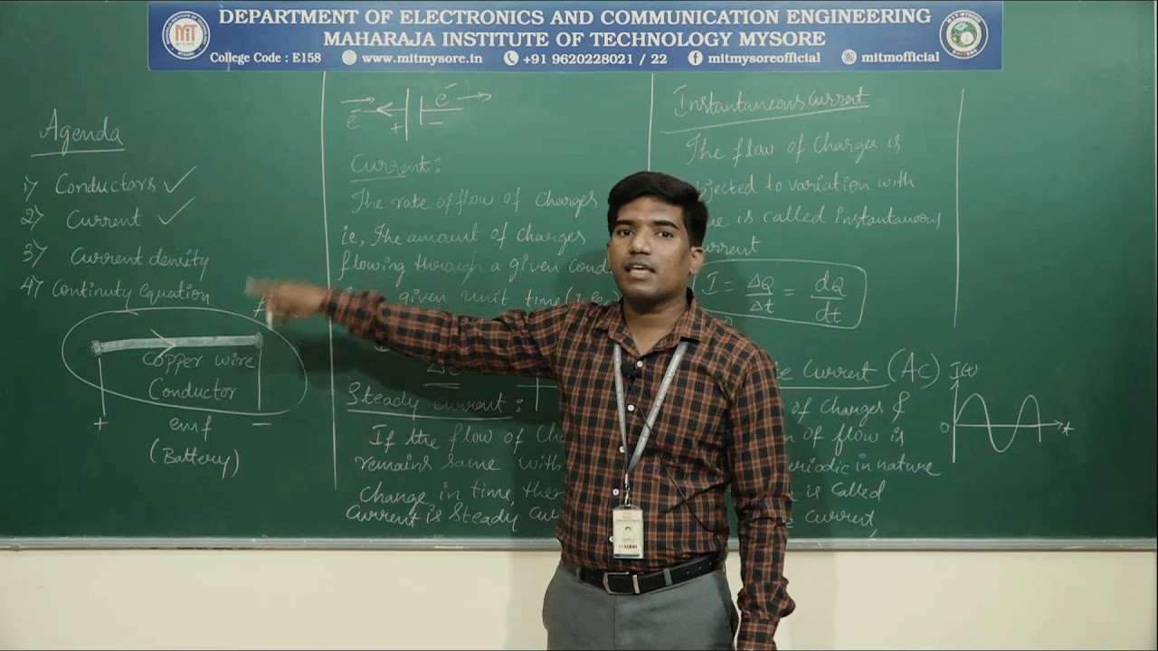 conductors Current Current density Continuity equations/5Sem/ECE/M2/S8 ...